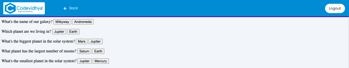 Upload Project - Codevidhya